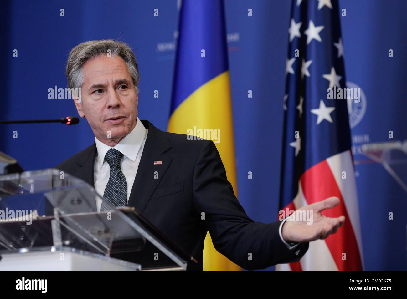 Bucharest, Romania - November 29, 2022: U.S. Secretary of State Antony ...