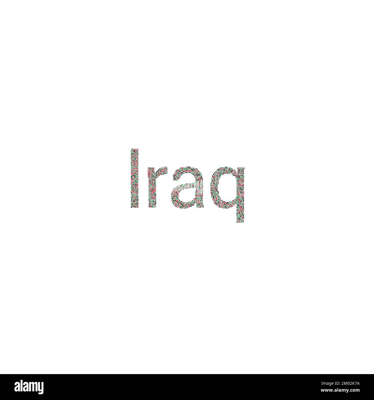 Iraq Map Silhouette Pixelated generative pattern illustration Stock ...
