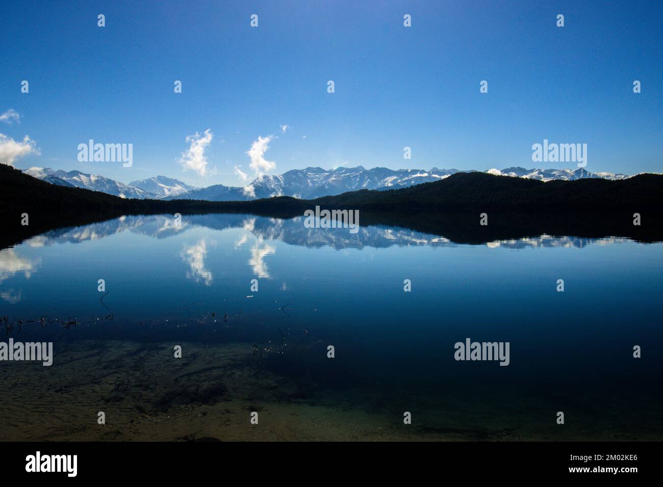 Beautiful Lake with Snowy Mountains Himalaya Rara Lake National Park ...