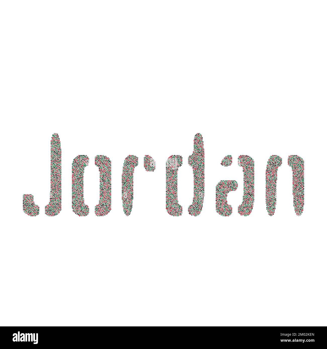 Jordan Map Silhouette Pixelated generative pattern illustration Stock ...