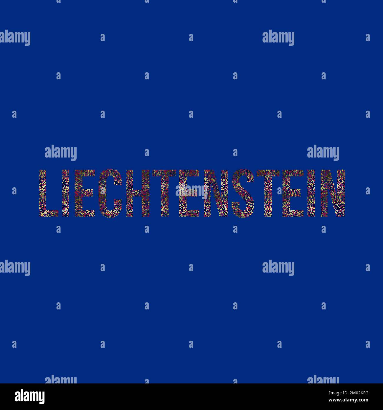 Liechtenstein Map Silhouette Pixelated generative pattern illustration ...