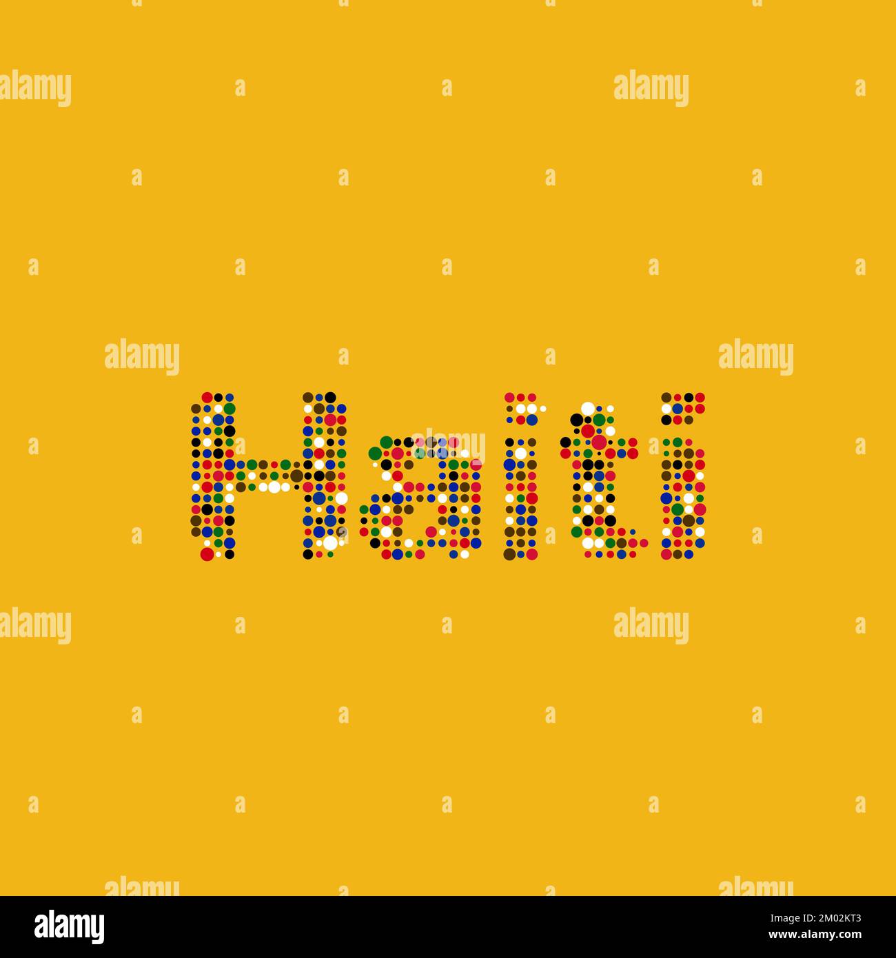 Haiti Map Silhouette Pixelated generative pattern illustration Stock ...