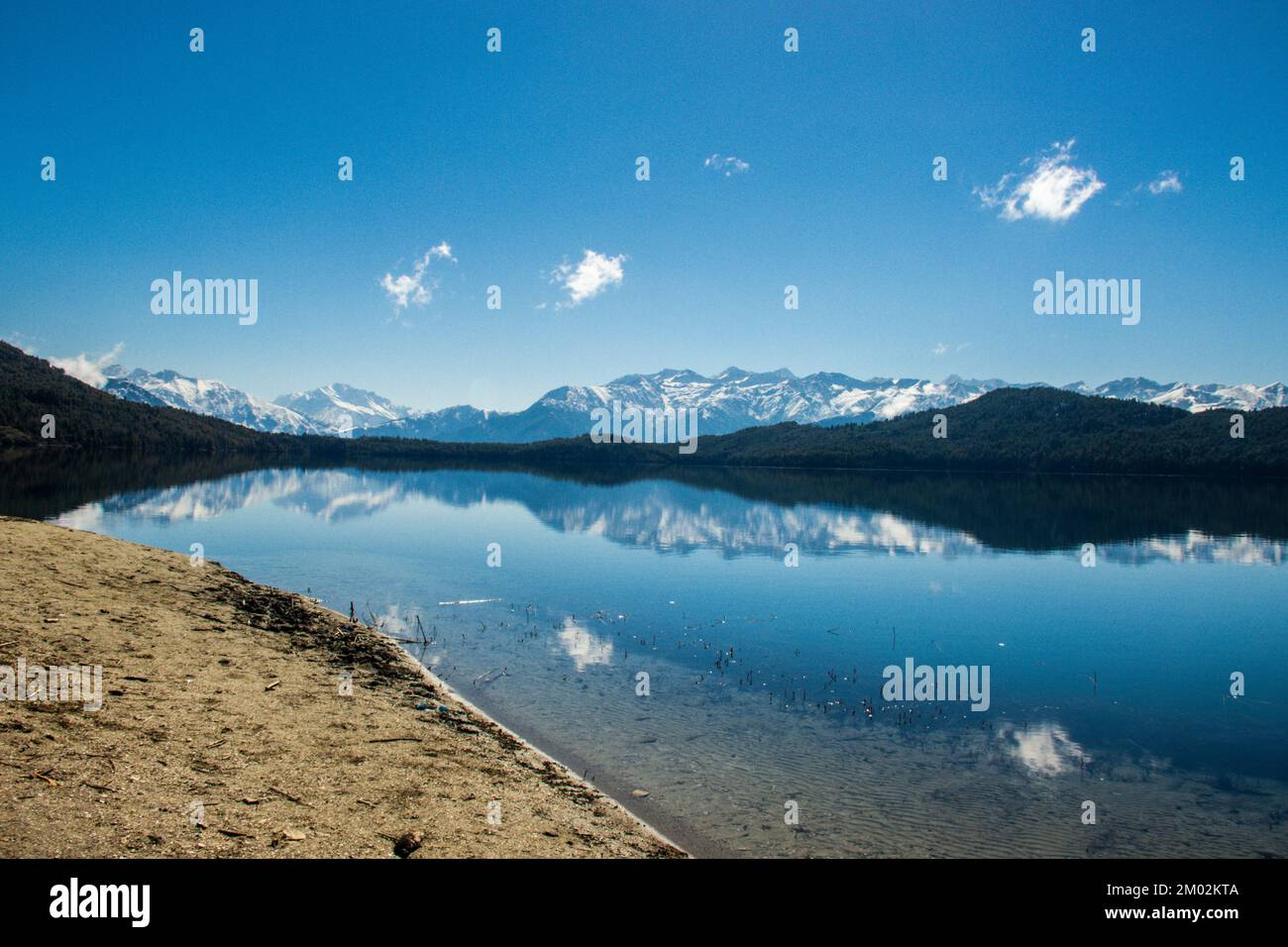 Beautiful Lake with Snowy Mountains Himalaya Rara Lake National Park ...
