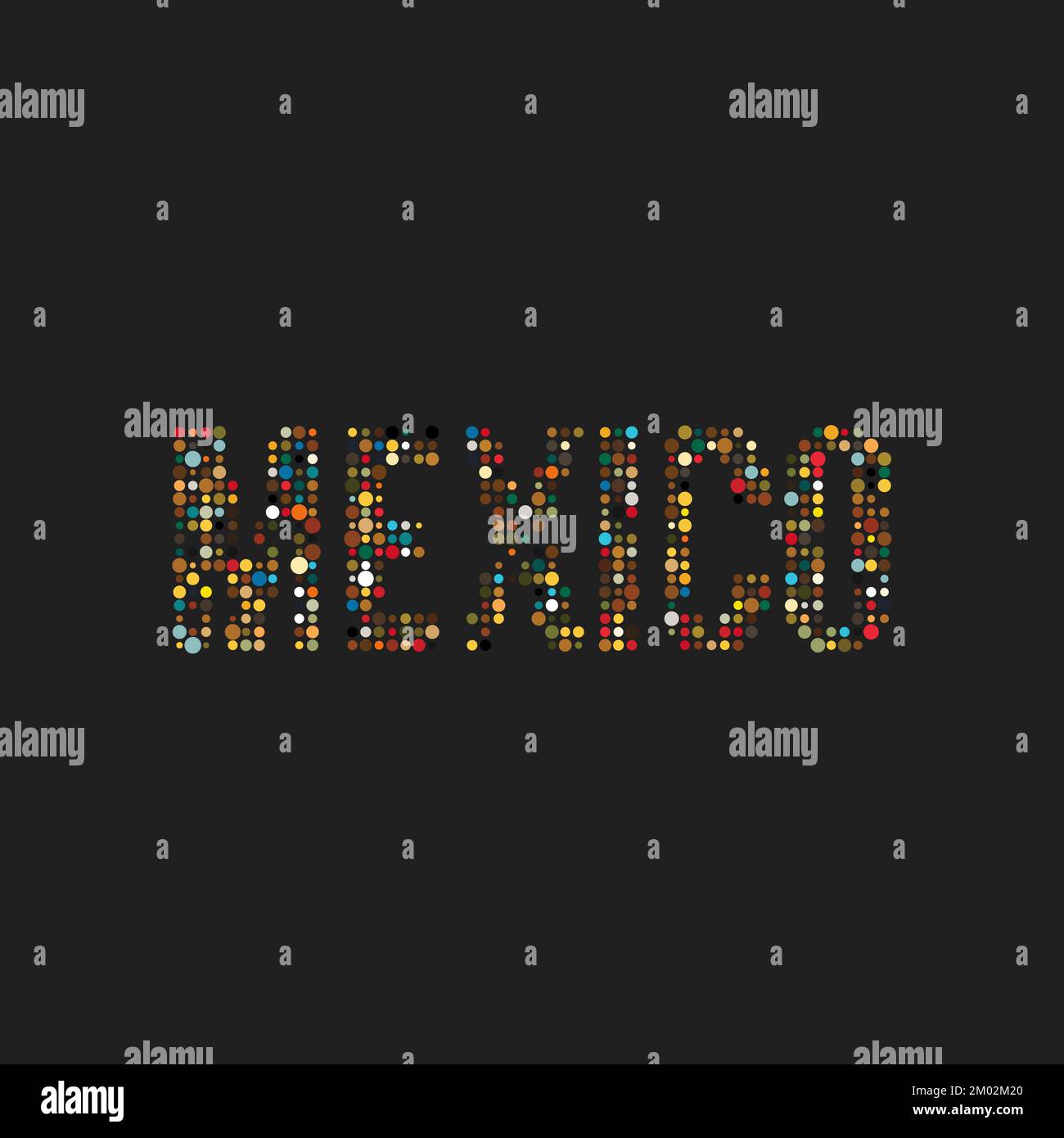 Mexico Map Silhouette Pixelated generative pattern illustration Stock ...