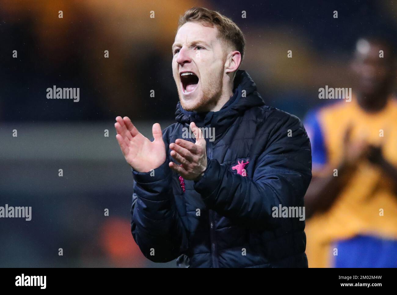 Mansfield Town's Stephen Quinn celebrates victory following the Sky Bet ...