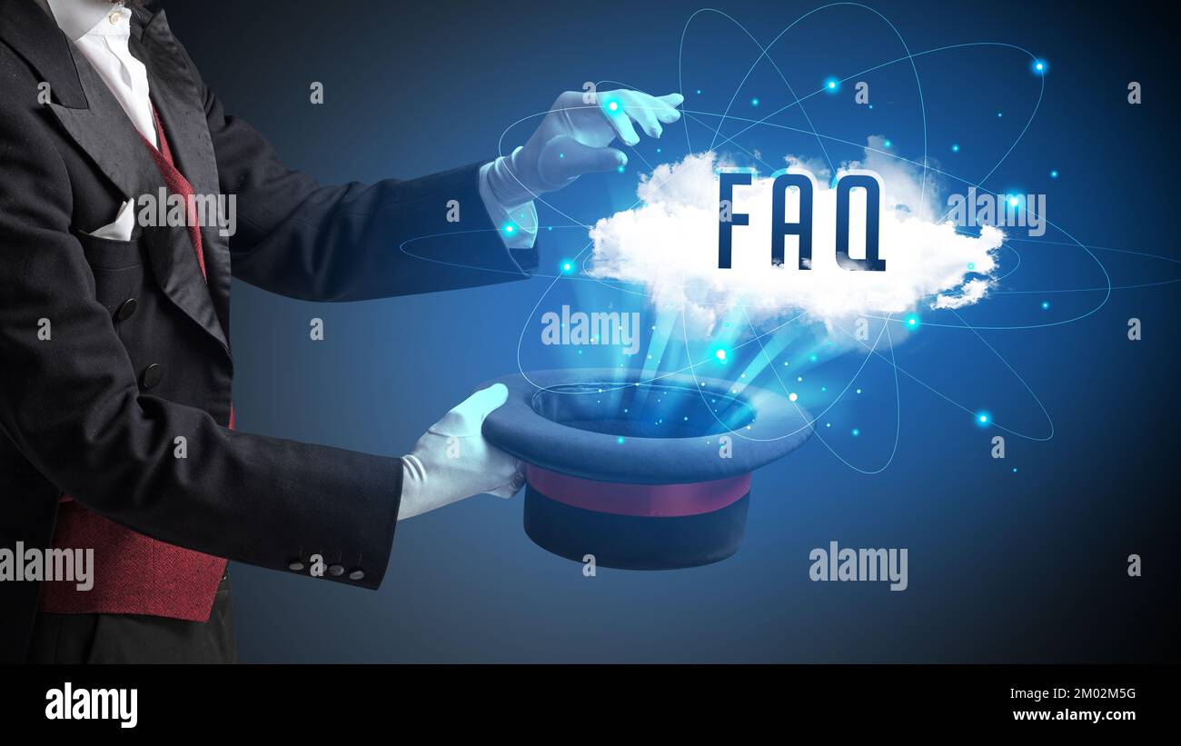 Magician or illusionist is showing magic trick Stock Photo - Alamy