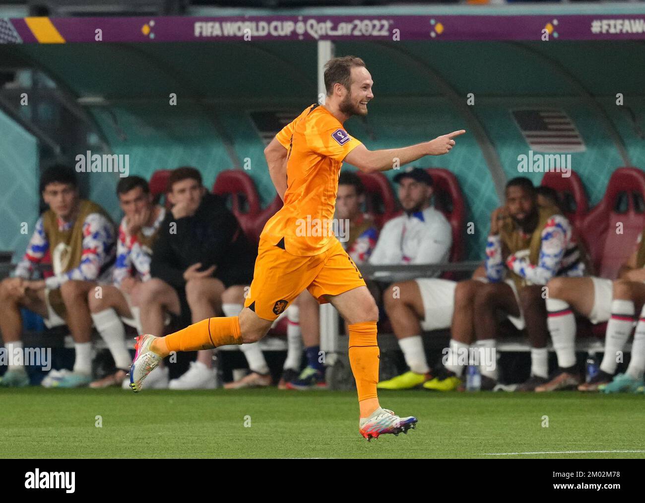 Netherlands' Daley Blind celebrates scoring their side's second goal of ...