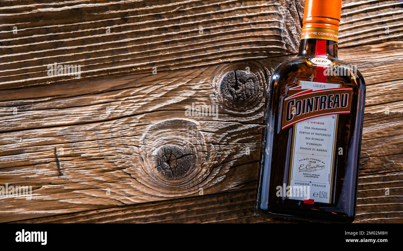 POZNAN, POL - APR 13, 2022: Bottle of Cointreau, a brand of French ...