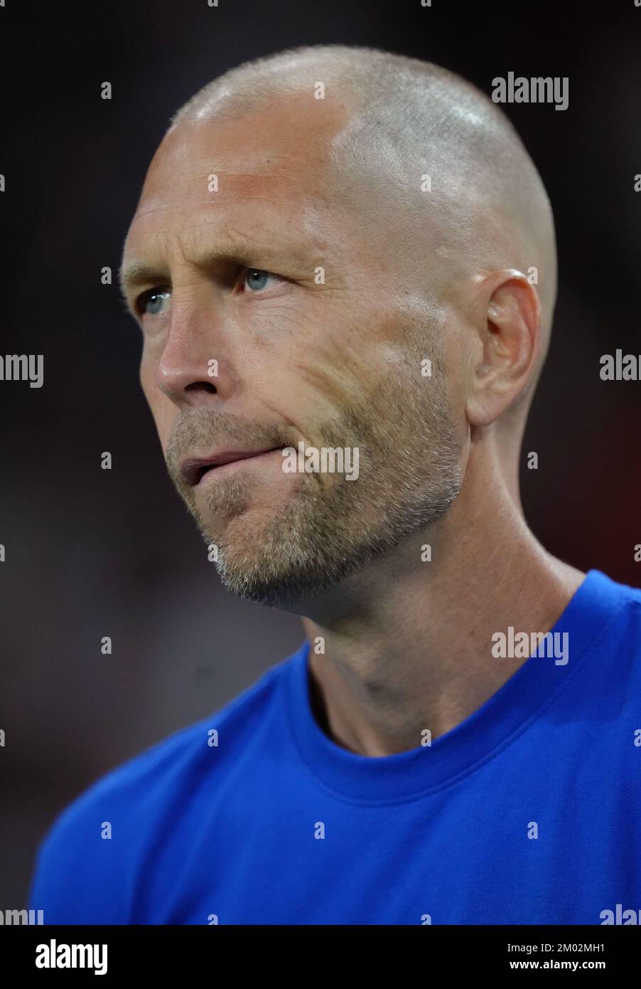 USA manager Gregg Berhalter before the FIFA World Cup round of 16 match ...