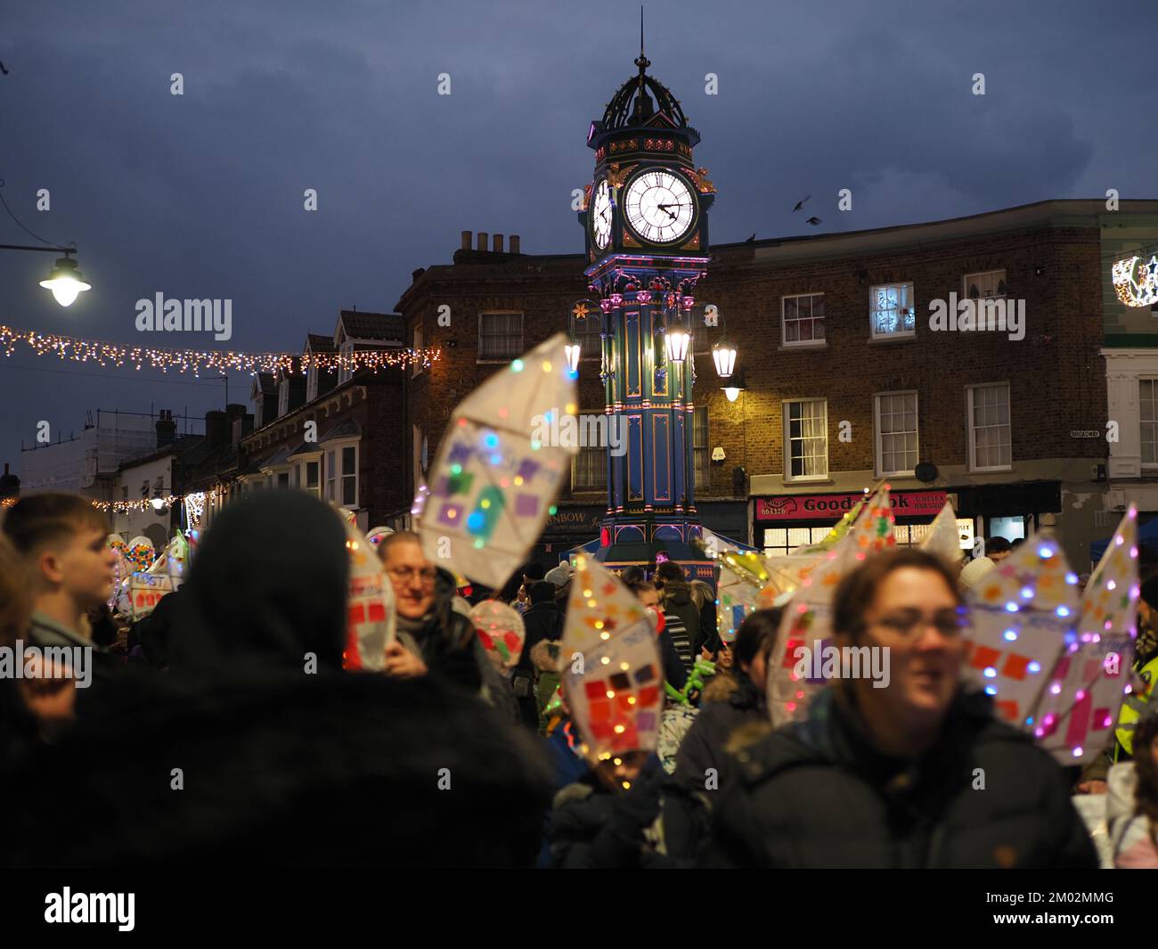 Sheerness, Kent, UK. 3rd Dec, 2022. Christmas Lantern Parade. A parade ...