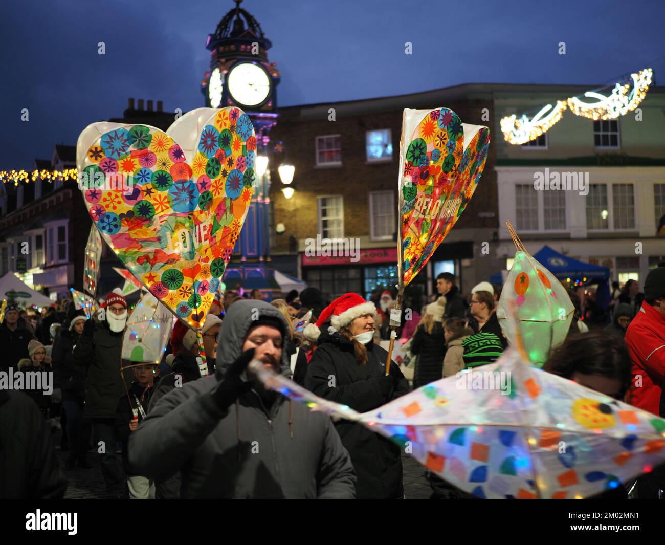 Sheerness, Kent, UK. 3rd Dec, 2022. Christmas Lantern Parade. A parade ...