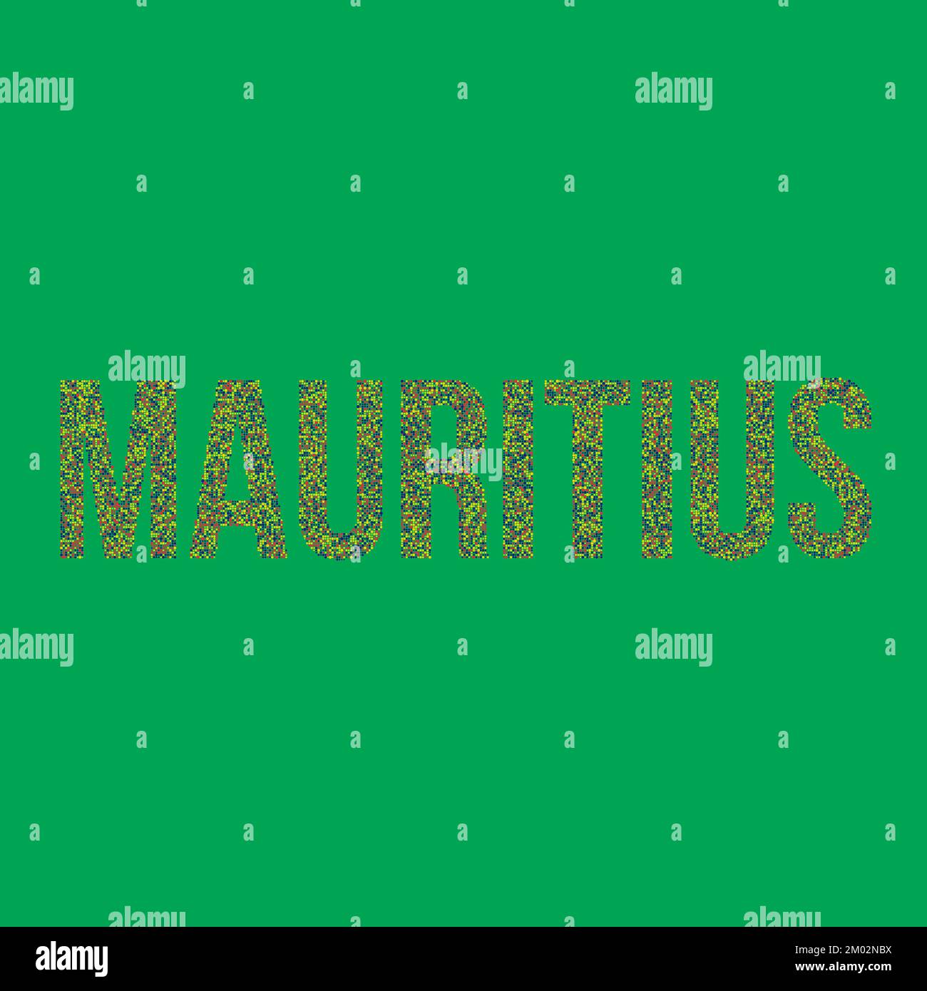 Mauritius Map Silhouette Pixelated generative pattern illustration ...