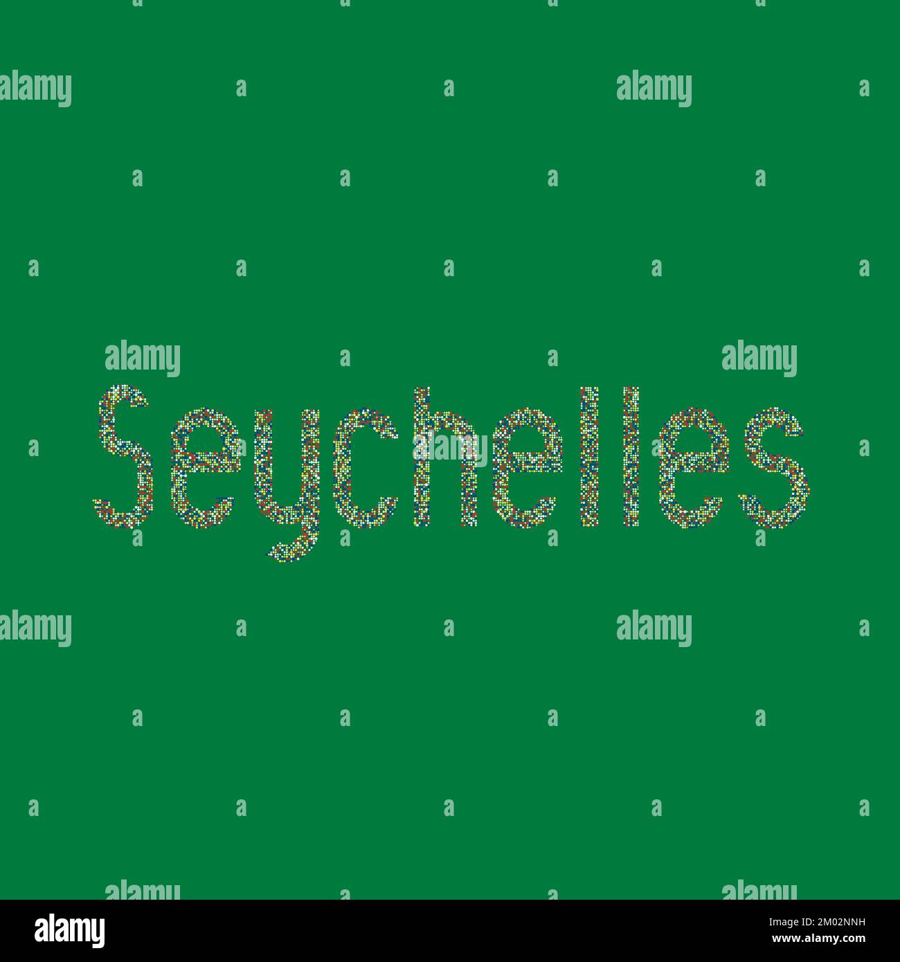 Seychelles Map Silhouette Pixelated generative pattern illustration ...