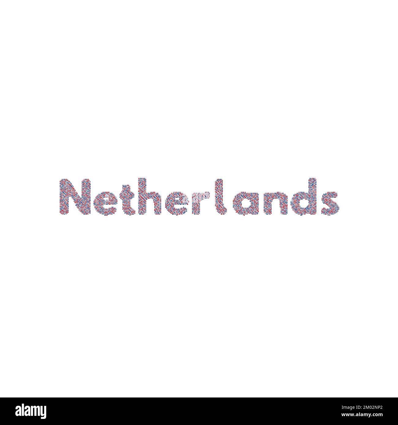 Netherlands Map Silhouette Pixelated generative pattern illustration ...