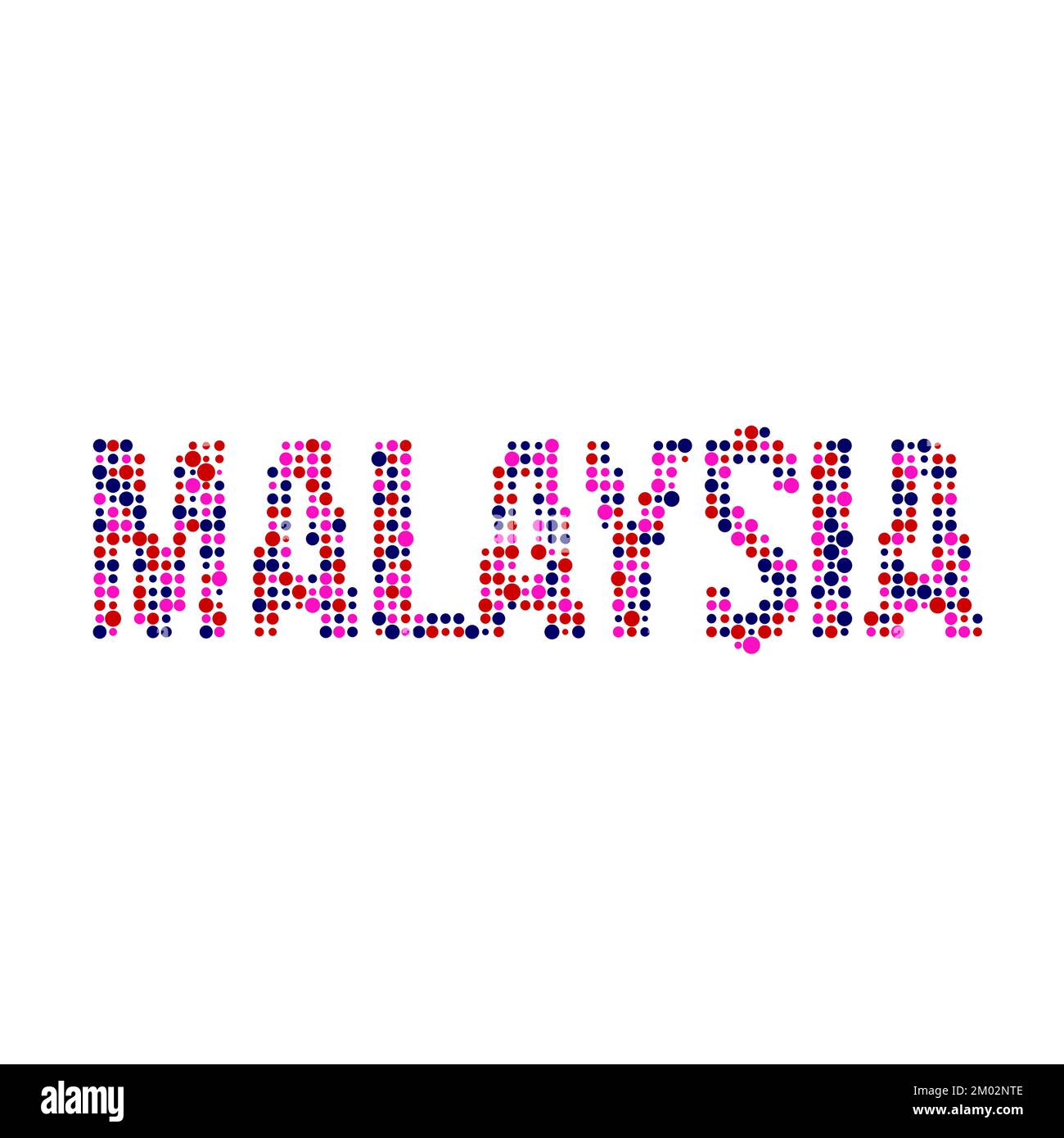 Malaysia Map Silhouette Pixelated generative pattern illustration Stock ...