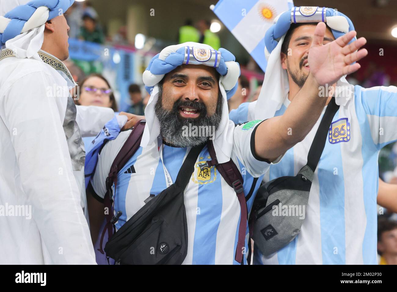 Ar Rayyan, Qatar. 03rd Dec, 2022. Argentine fans before the FIFA World ...