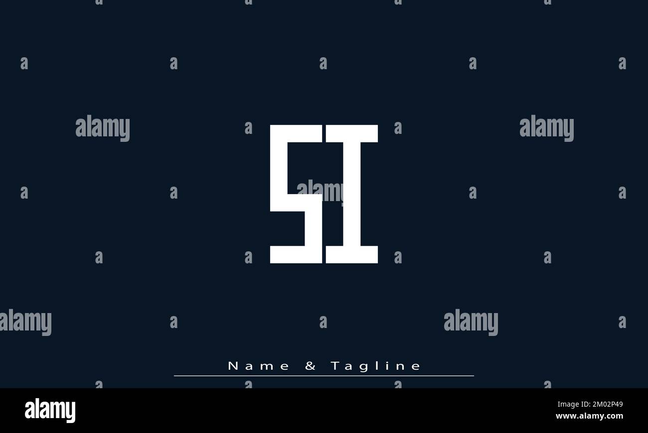 Alphabet letters Initials Monogram logo SI , IS Stock Vector Image ...