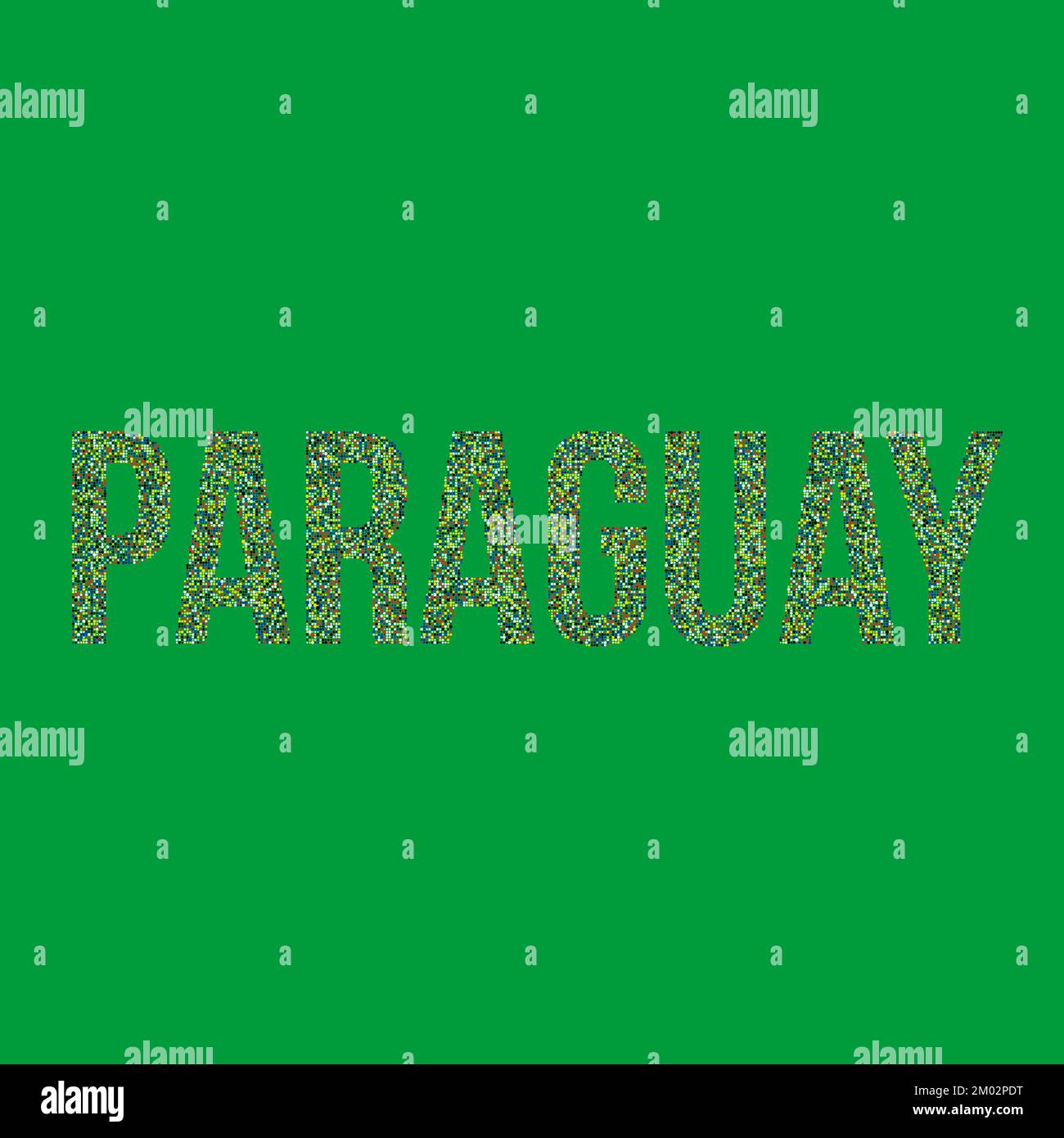 Paraguay Map Silhouette Pixelated generative pattern illustration Stock ...