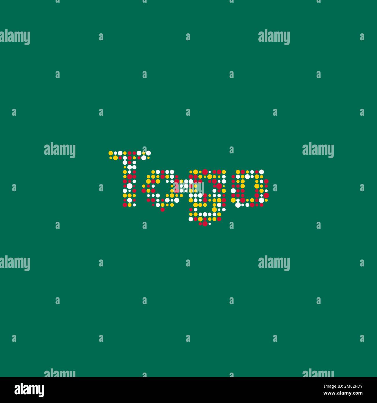 Togo Map Silhouette Pixelated generative pattern illustration Stock ...