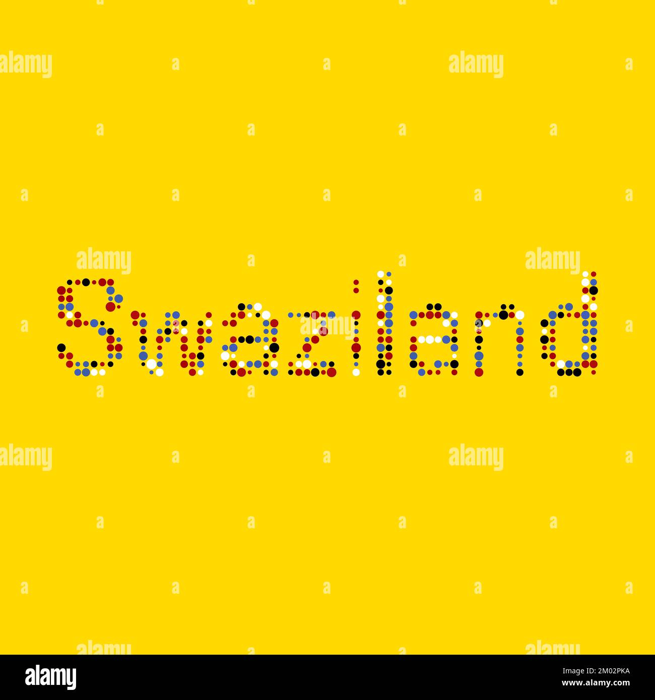 Swaziland Map Silhouette Pixelated generative pattern illustration ...