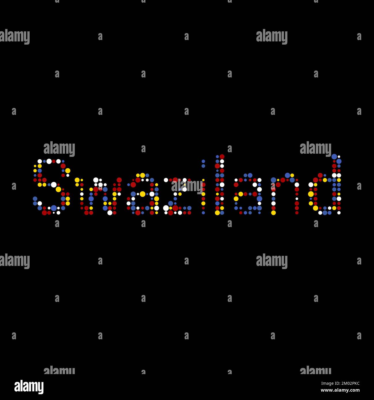Swaziland Map Silhouette Pixelated generative pattern illustration ...