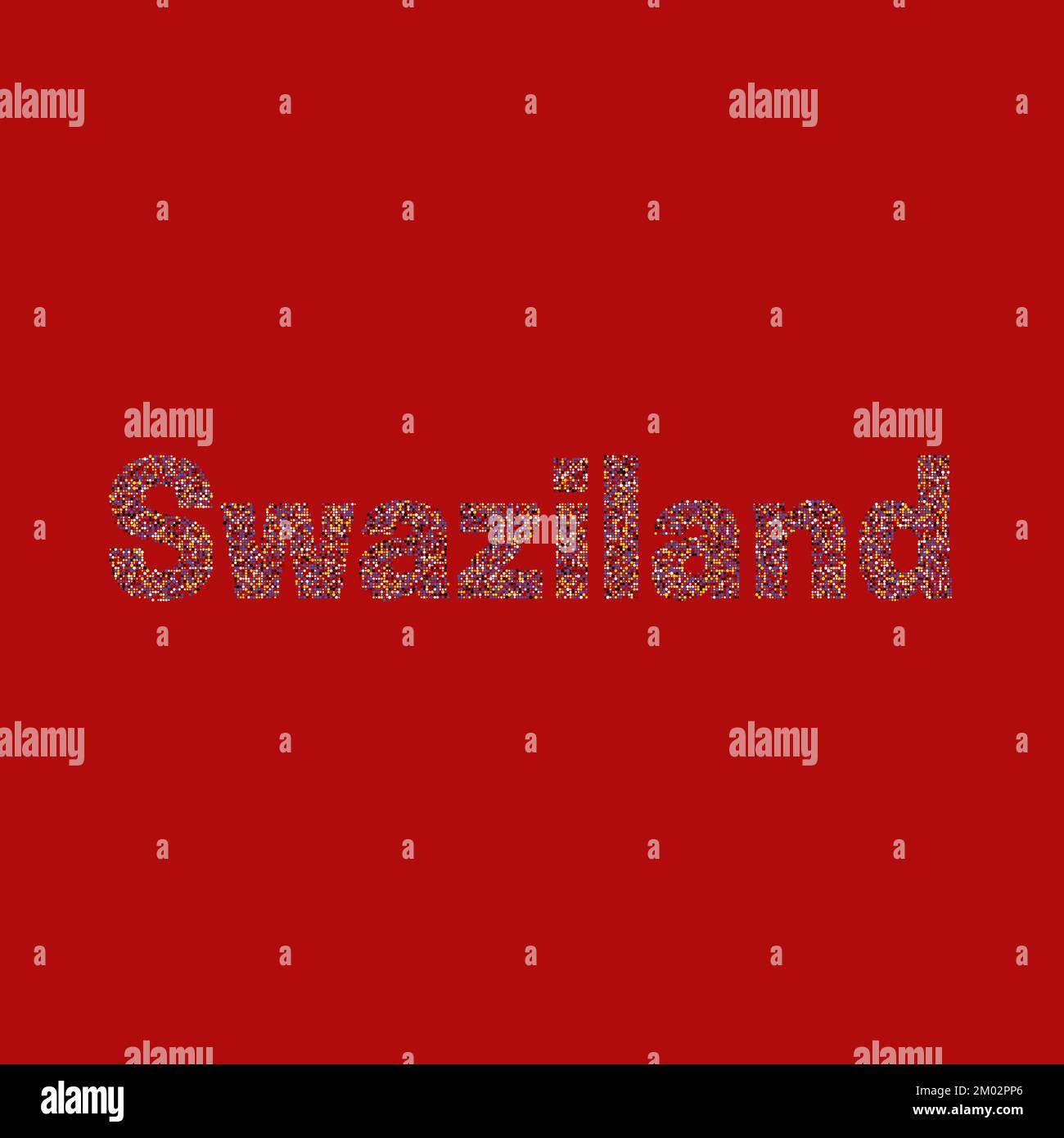 Swaziland Map Silhouette Pixelated generative pattern illustration ...