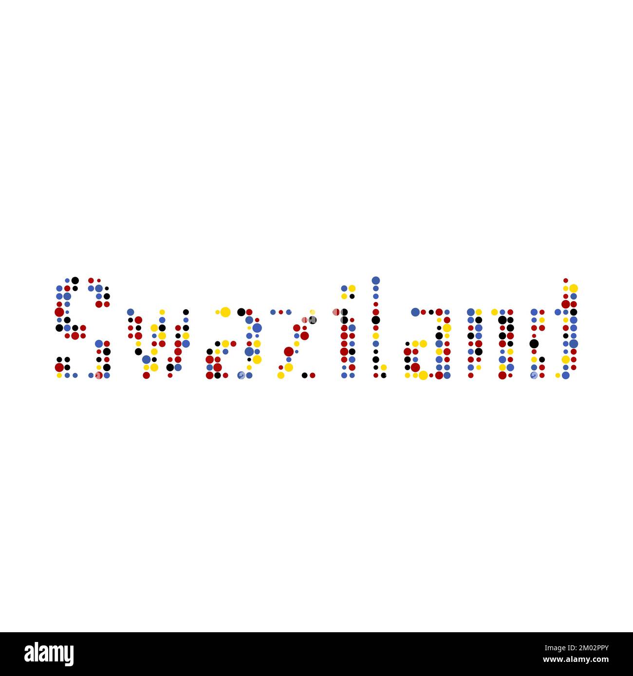 Swaziland Map Silhouette Pixelated generative pattern illustration ...