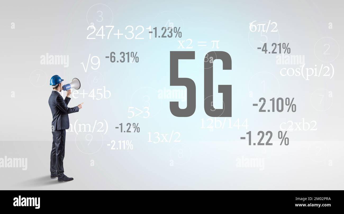 Engineer in hard hat with abbreviation Stock Photo - Alamy