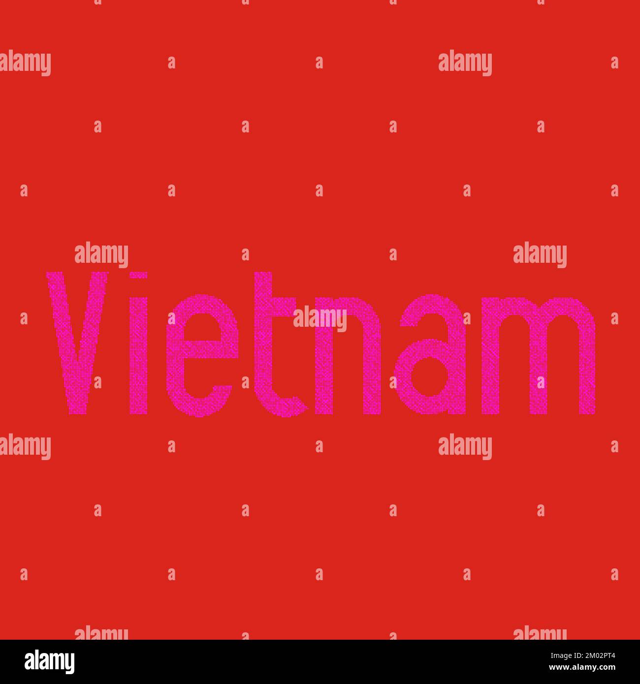 Vietnam Map Silhouette Pixelated generative pattern illustration Stock ...