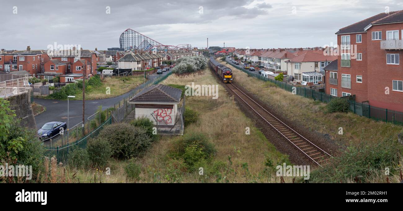 West Coast railways class 37 diesel locomotive 37676 at Blackpool ...