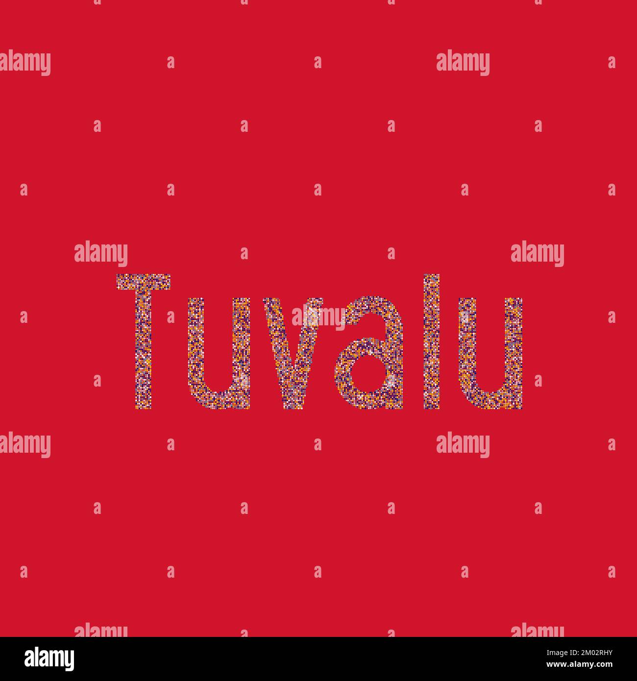 Tuvalu Map Silhouette Pixelated generative pattern illustration Stock ...