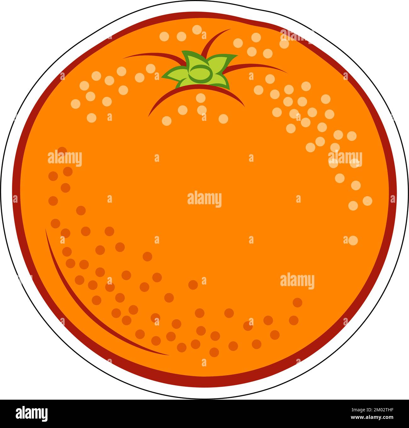 Illustration of Juicy Stylized Orange Citrus Fruit. Icon for Food Apps ...