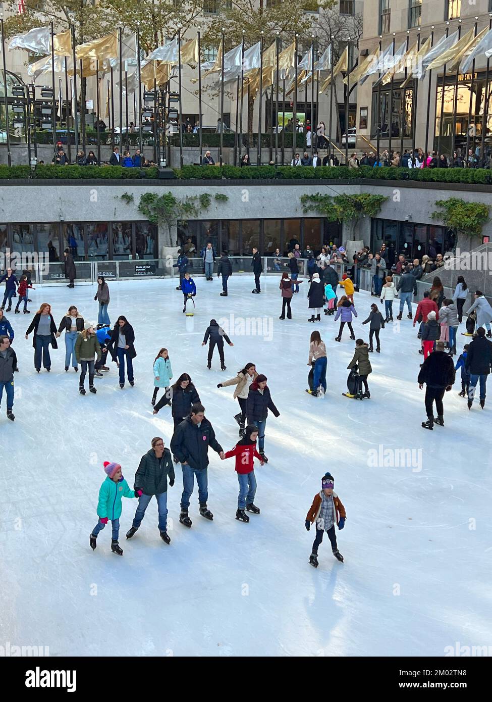 The skating rink at Rockefeller Center is a popular tourist attraction ...