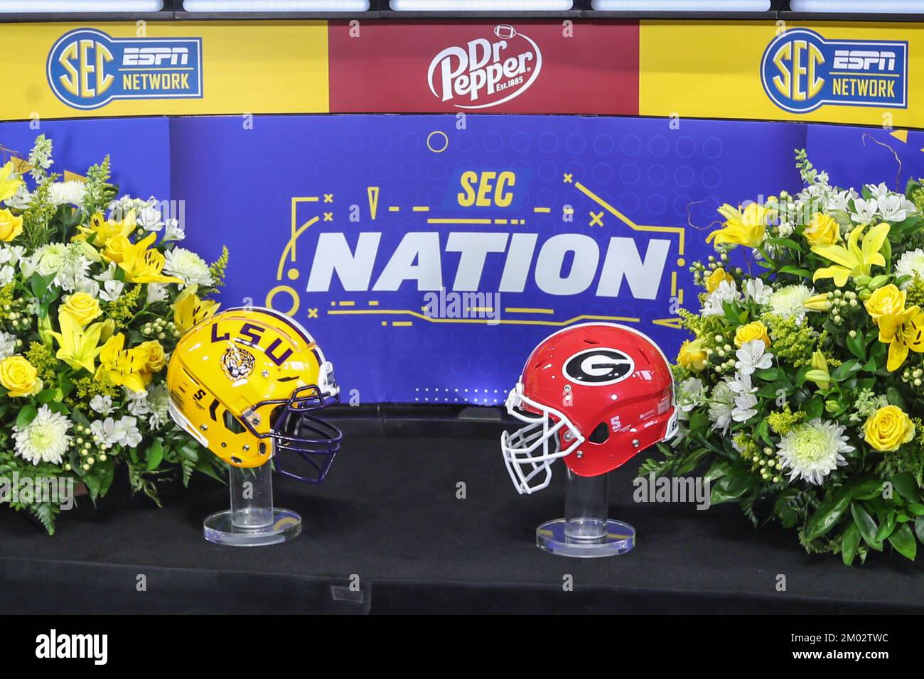 Atlanta, GA, USA. 03rd Dec, 2022. THE SEC Nation set displaying the ...