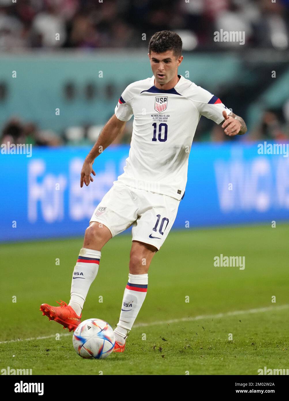 USA's Christian Pulisic during the FIFA World Cup round of 16 match at ...