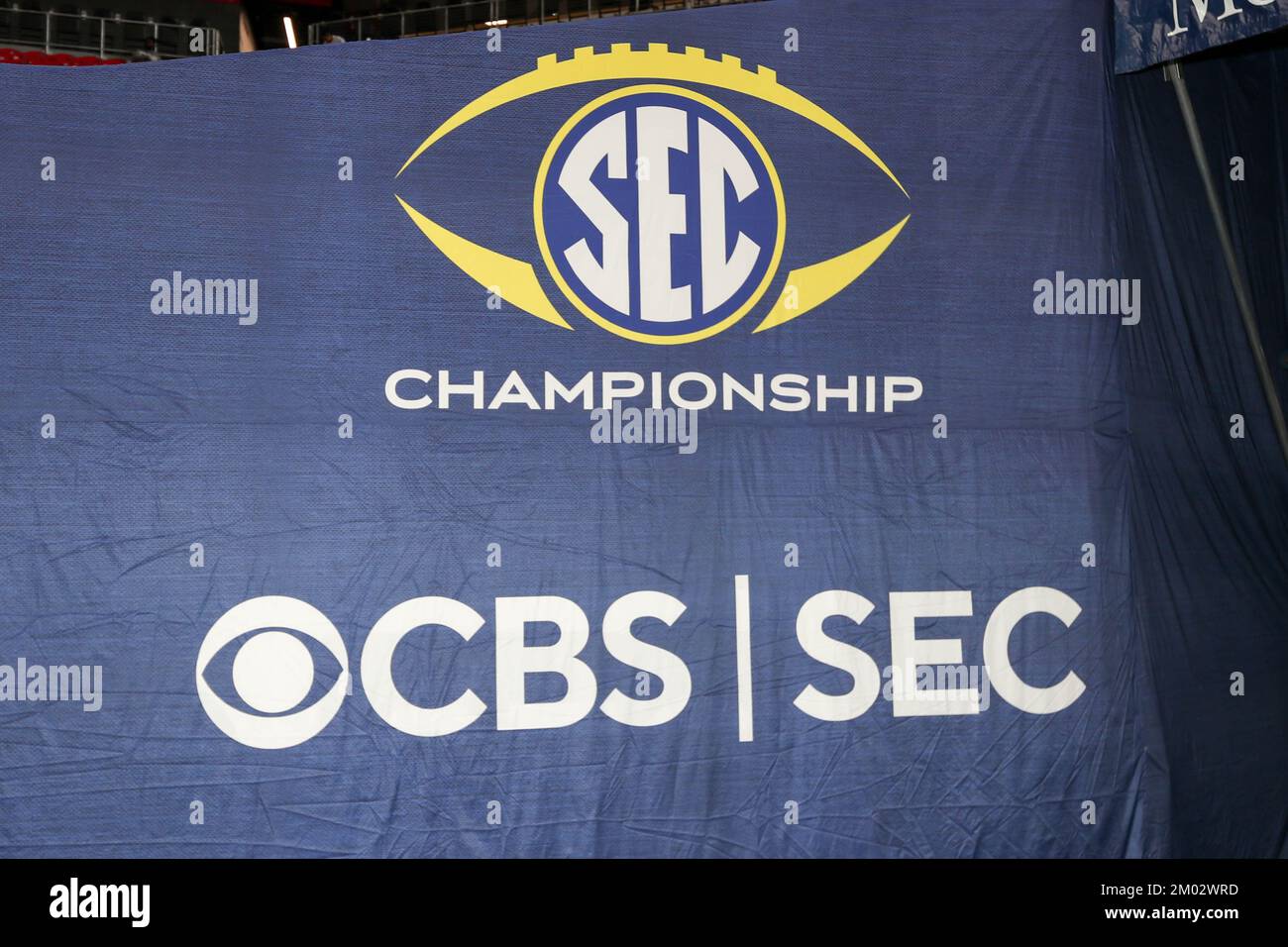 December 03, 2022: The signage by the locker rooms is displayed prior ...