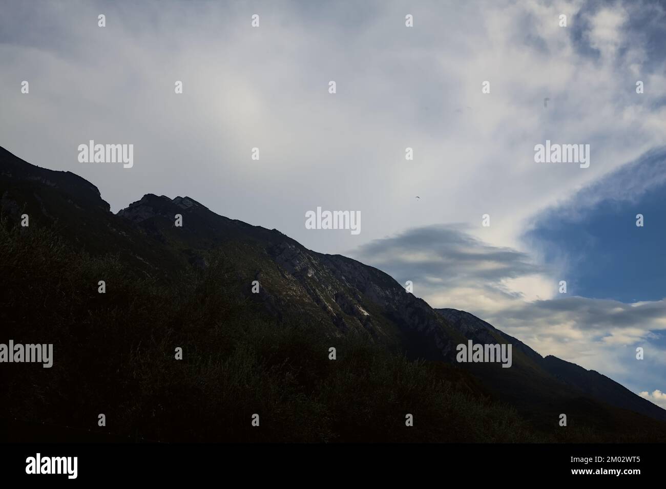 Mountain ridge on a cloudy day before a rainfall Stock Photo - Alamy