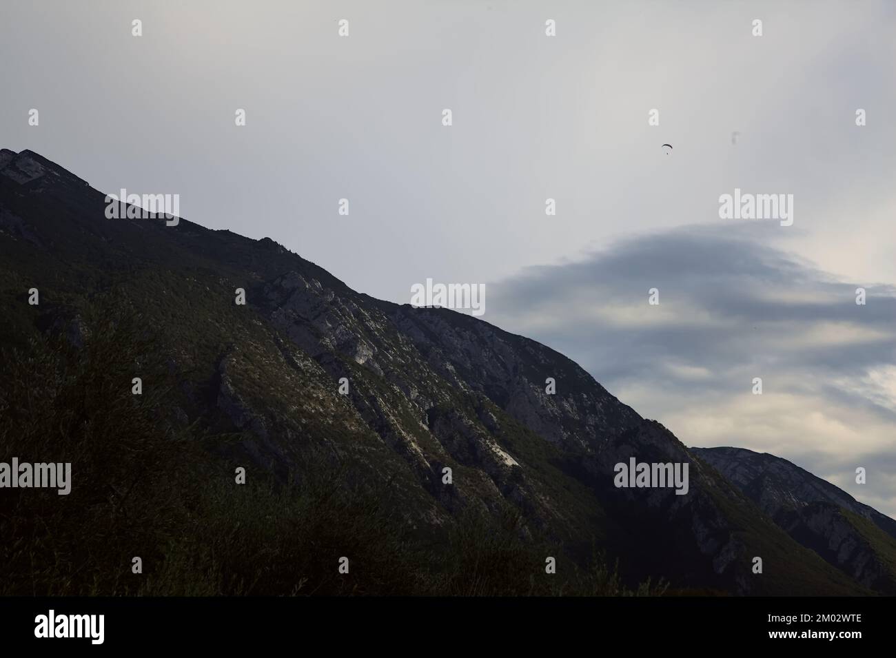 Mountain ridge on a cloudy day before a rainfall Stock Photo - Alamy