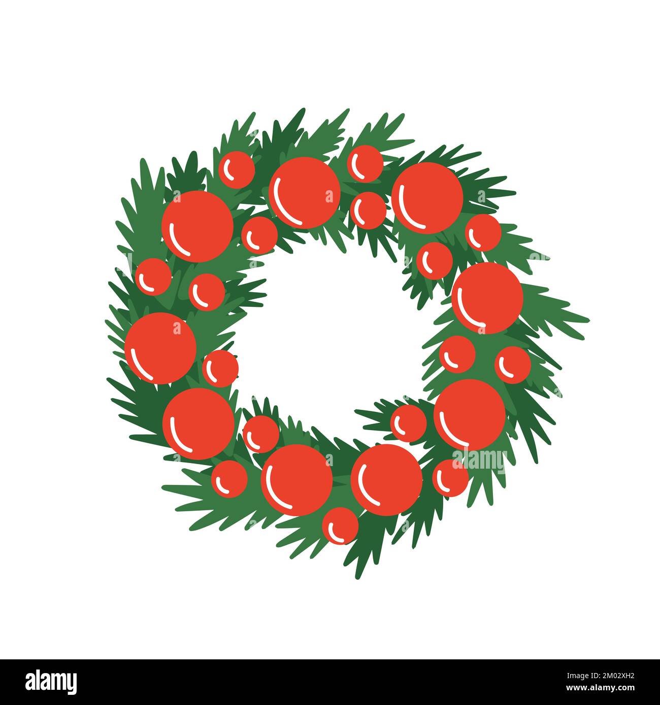 Christmas frame balls pine Stock Vector Images - Alamy