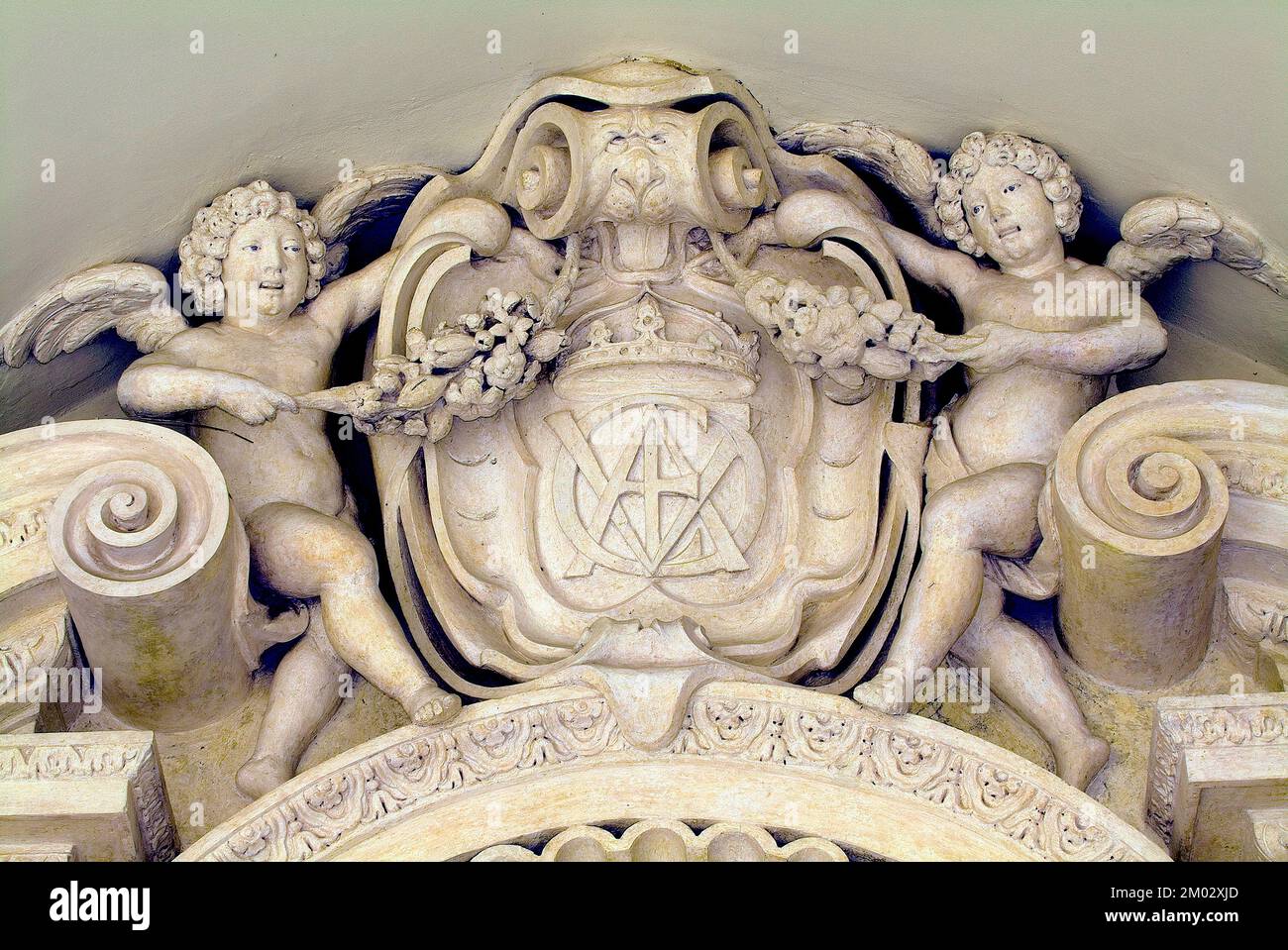 Italy Piedmont Turin castle of the Valentino particular on the door to ...