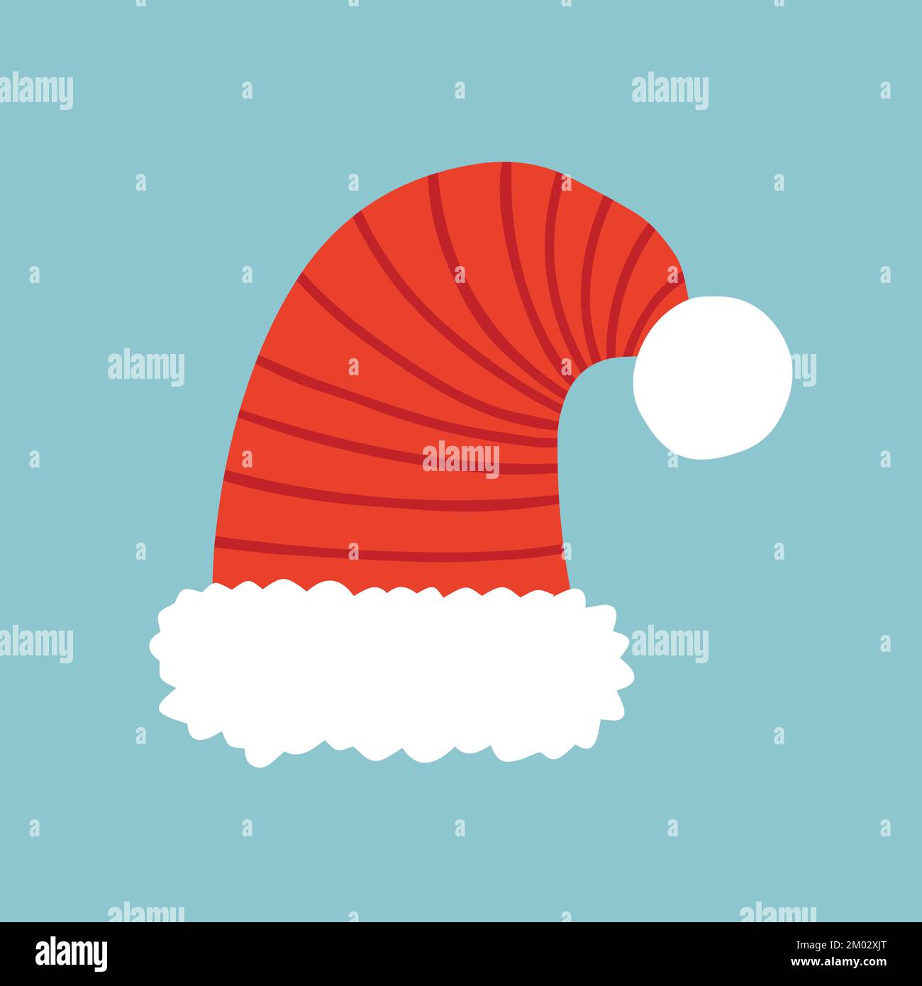 Vector red Santa hat illustration Stock Vector Image & Art - Alamy