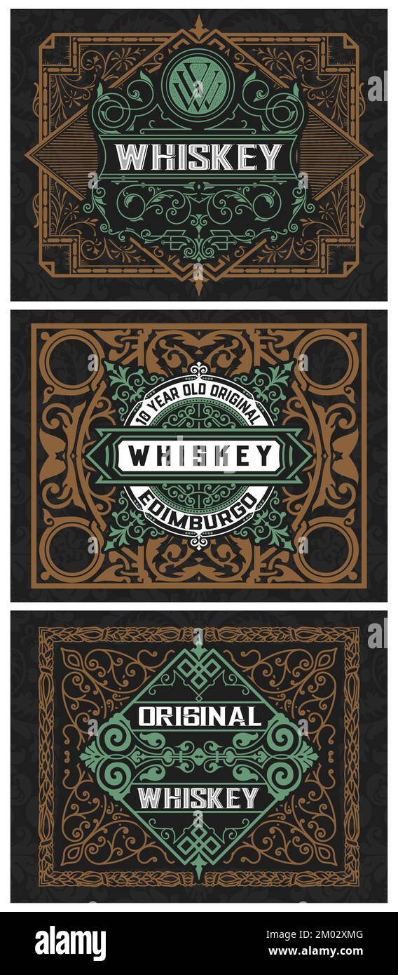 Set of 3 vintage labels for packing Stock Vector Image & Art - Alamy