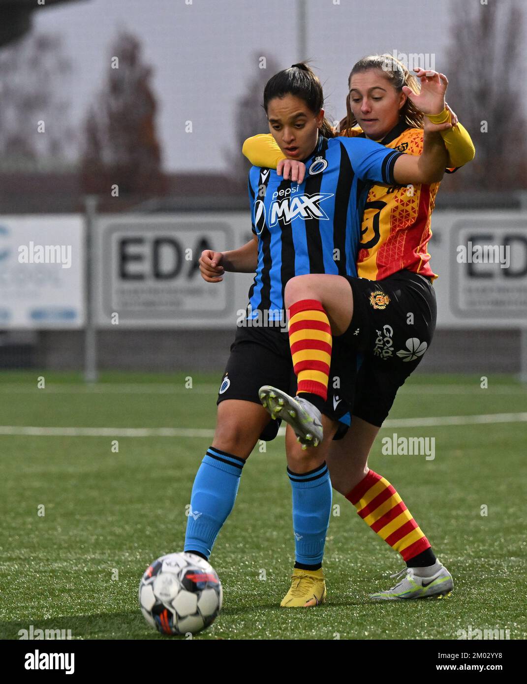 Aalter, Belgium. 03rd Dec, 2022. Sakina Ouzraoui Diki (11) of Brugge ...
