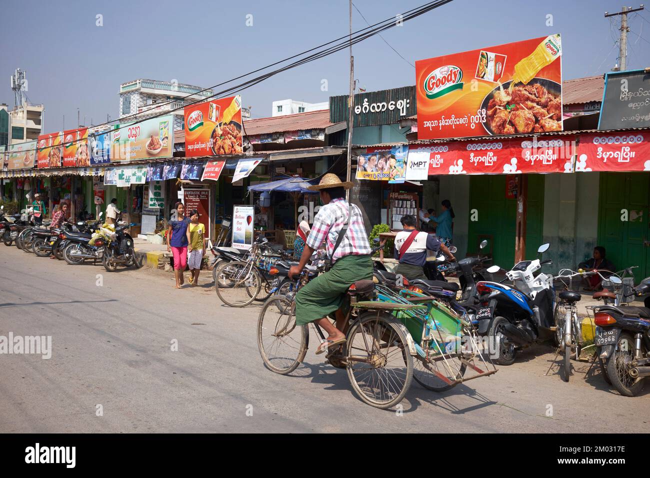 Downtown Nyaung Shwe Town Inle Lake Myanmar Stock Photo - Alamy