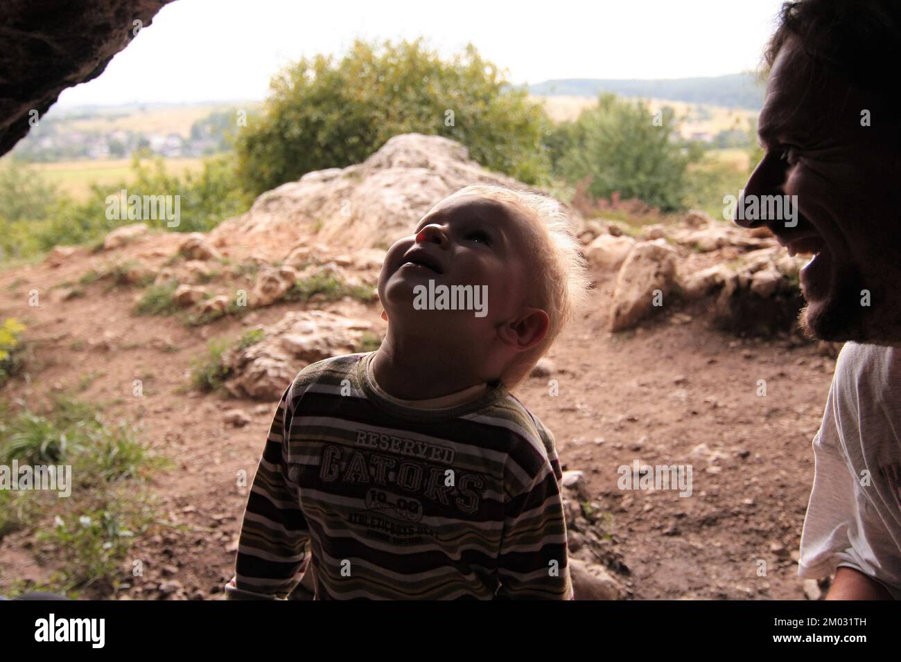 small boy wandering the nature Stock Photo - Alamy