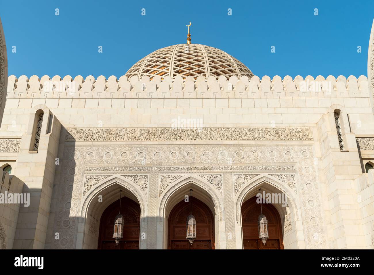 The Sultan Qaboos Grand Mosque in Muscat, Oman, Middle East Stock Photo ...
