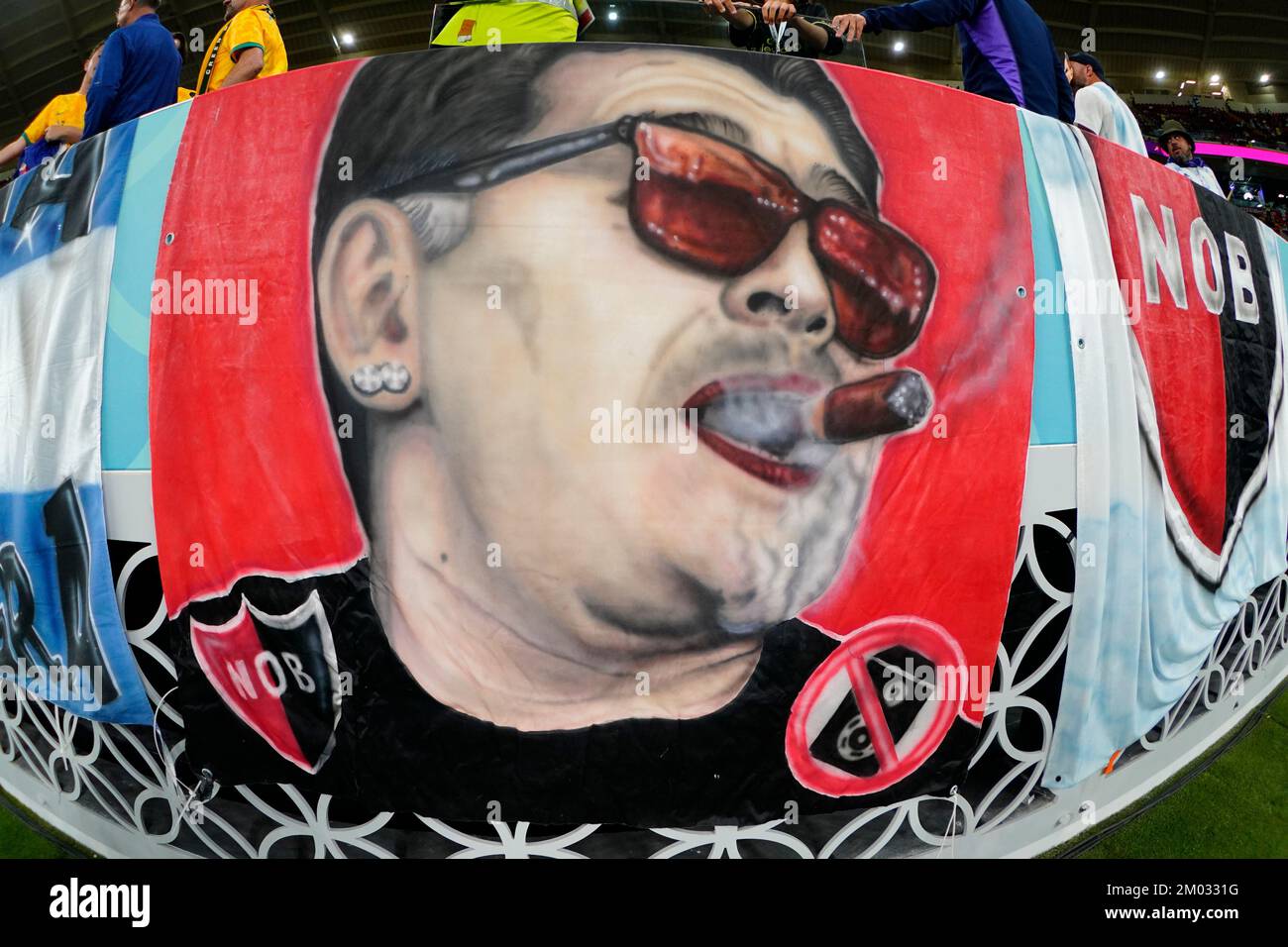 Al Rayyan, Qatar. 03rd Dec, 2022. Maradona banner during the FIFA World ...
