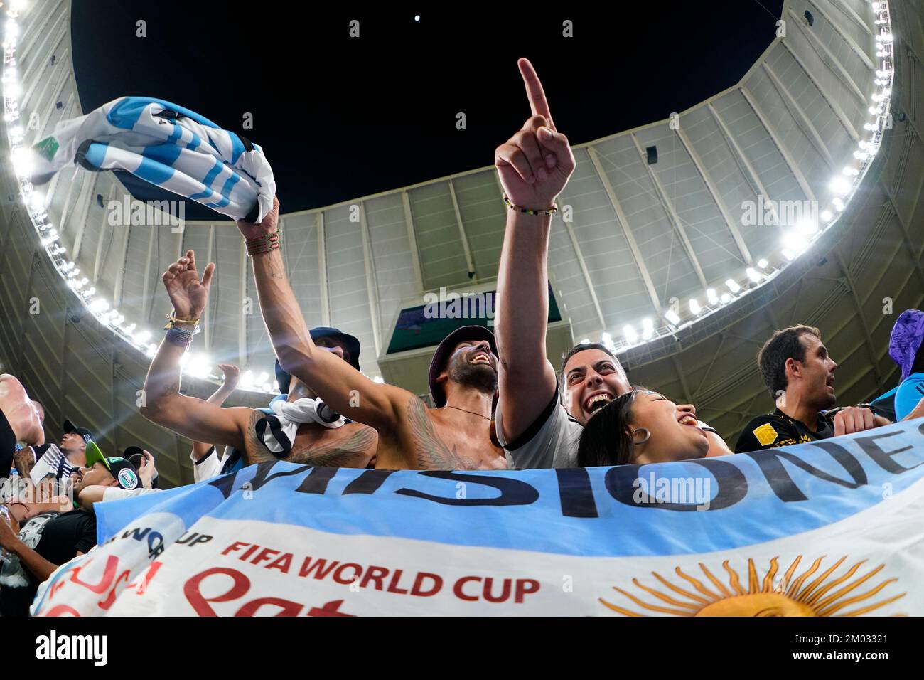 Al Rayyan, Qatar. 03rd Dec, 2022. Argentina fan during the FIFA World ...