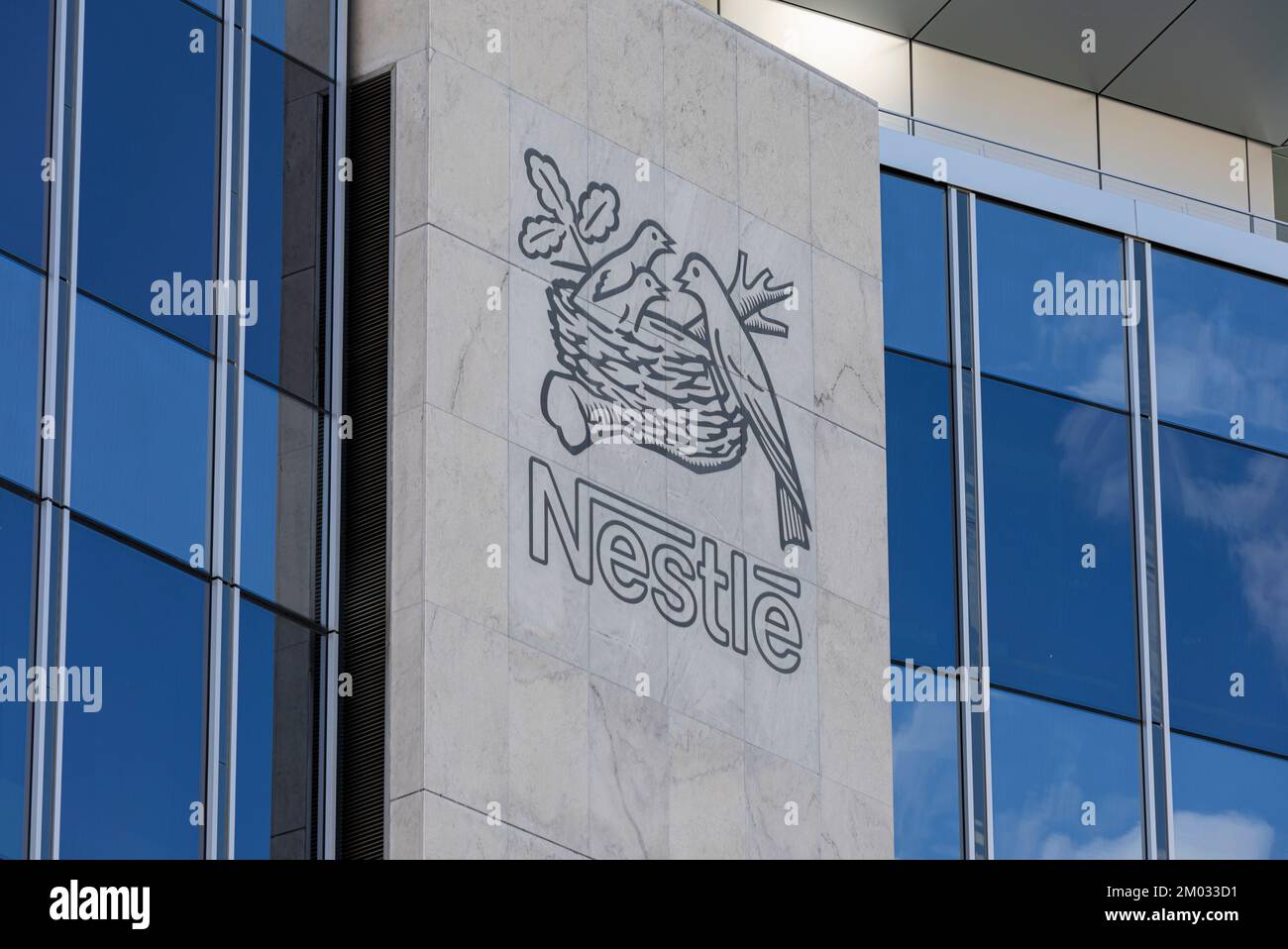 Nestle Headquarter (Good food, Good life) in Vevey, Switzerland. (CTK ...