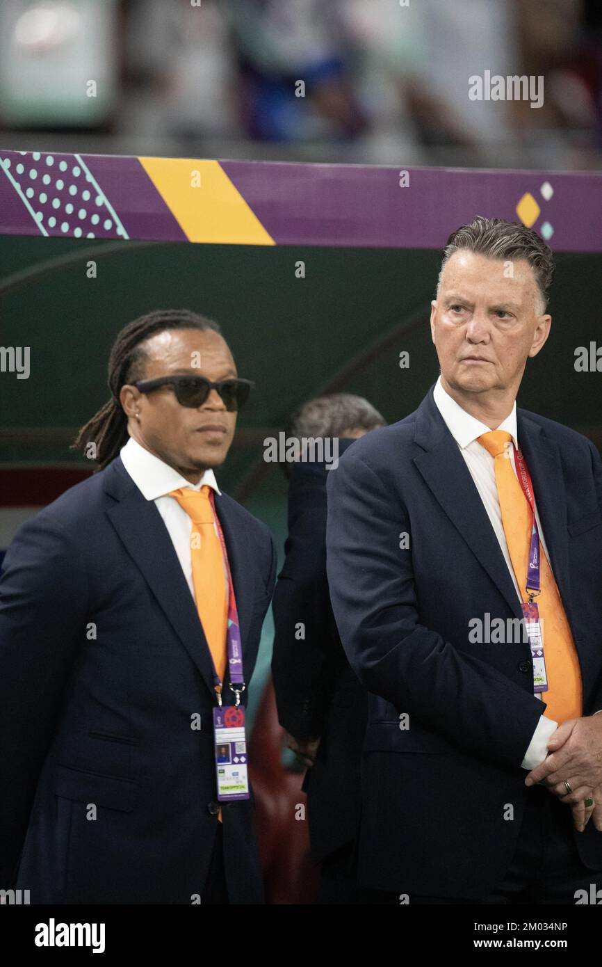 Doha, Qatar. 03rd Dec, 2022. Coach Louis van Gaal of Holland and Edward ...